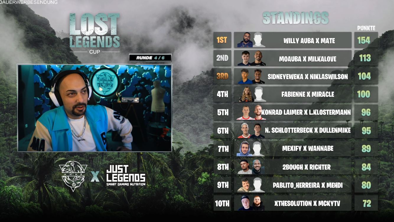 Fortnite Lost Legends Cup: Rund 100 Streamer beim Amar Turnier